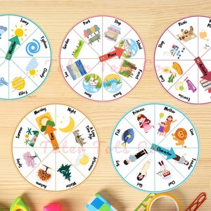 Printable Storytelling Set With 5 Spinners and Story Sequencing ...