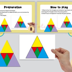 Visual Discrimination Stacking Triangle Spatial Order Pattern Game | 12 ...