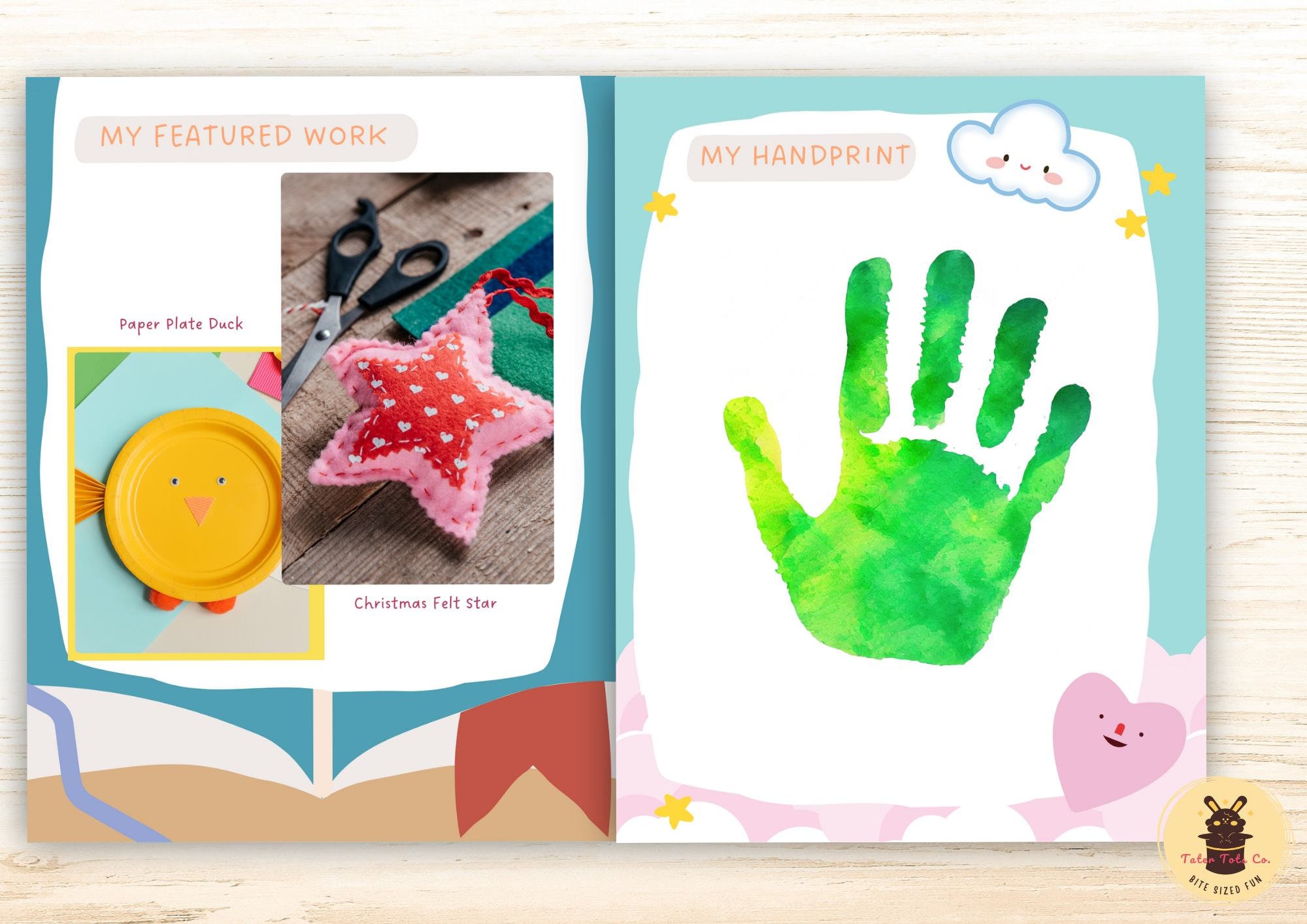 Preschool Graduation Memory Book: Canva Template for Kindergarten Prek ...