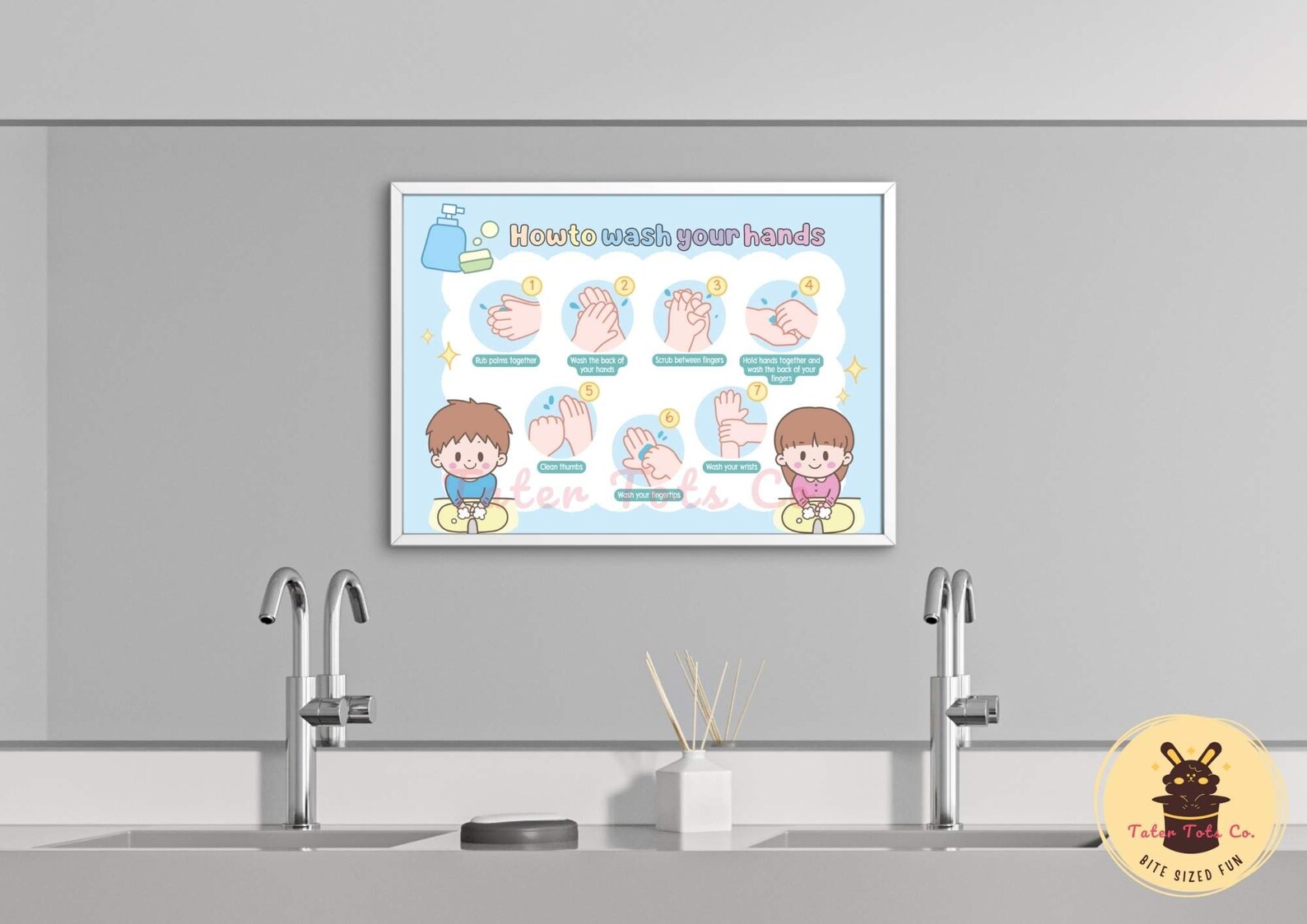 Easy Hand Washing Guide - How to Wash Your Hands for Kids Basic Hygiene ...