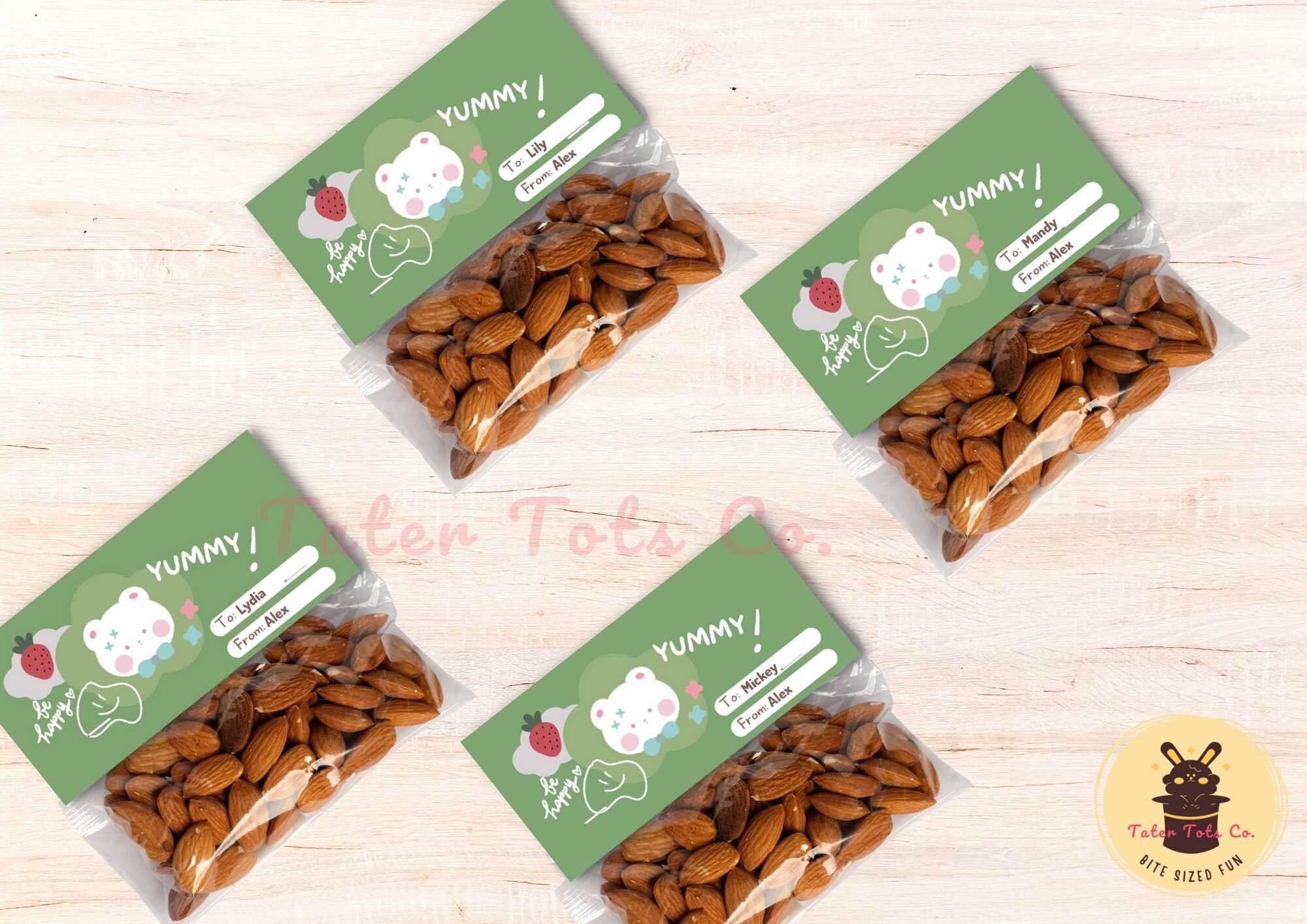 Cute Bear Editable Goodie Bag Topper Label for Small Baked Goods Party ...