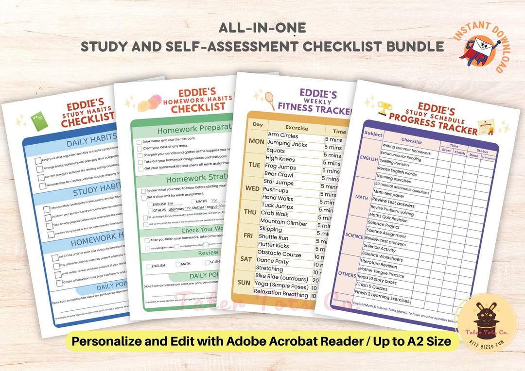 All-in-one Study and Self-assessment Checklist Bundle for Young ...