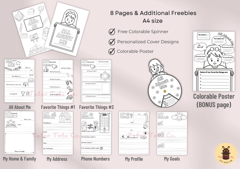 Personalized All About Me Letter and Number Tracing Preschool Worksheet ...
