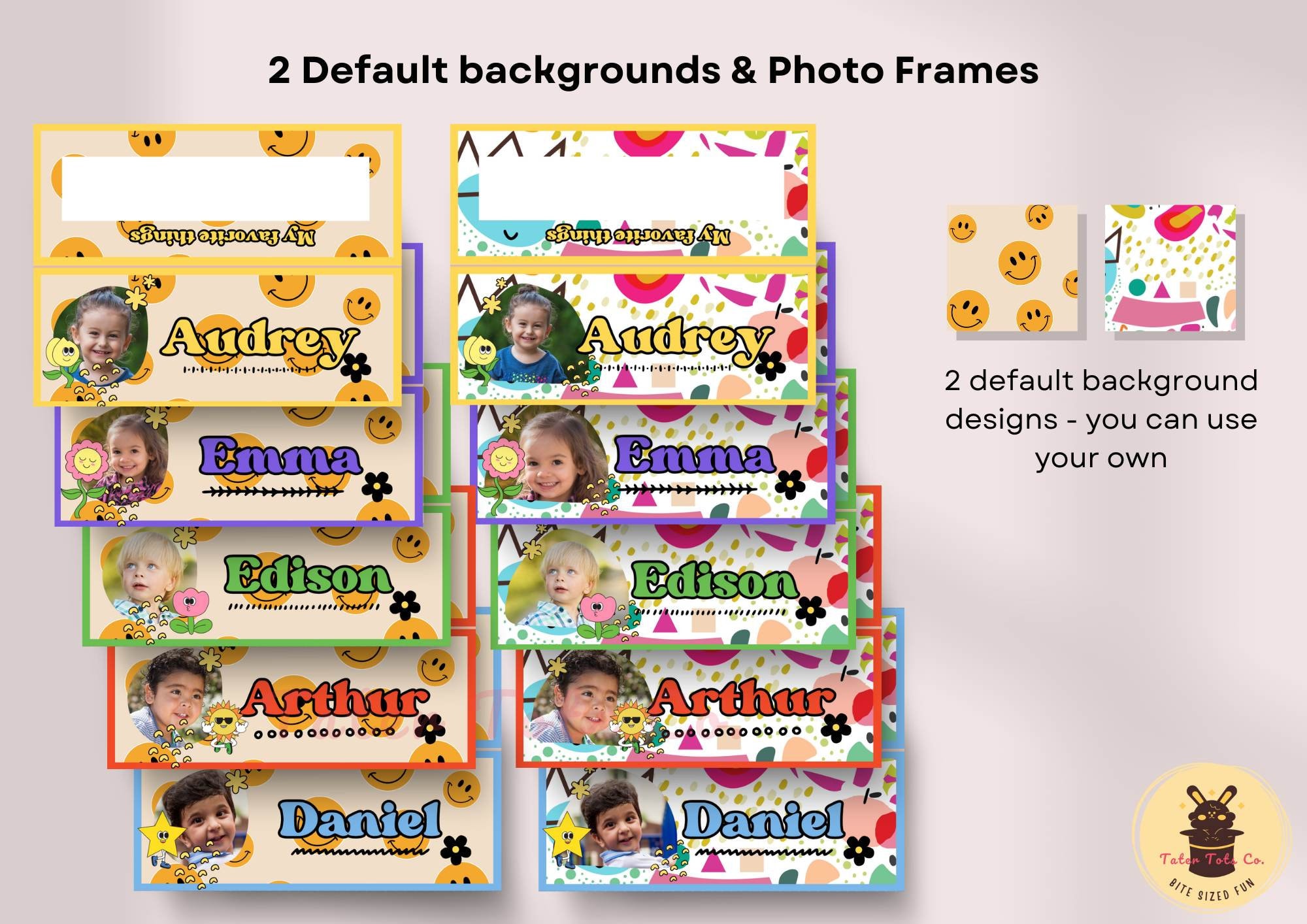 Custom Student Freshmen Photo and Name Double Sided Desk Plate Tent ...