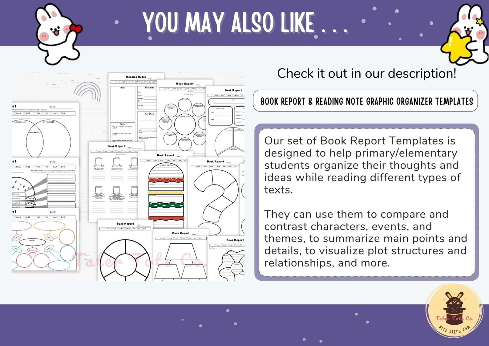 Mind Map Write and Color Templates - Simple Graphic Organizer ...