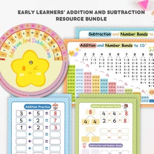 Early Learner Addition and Subtraction Resource Bundle, Enhanced Early ...