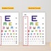 Simple Rainbow Tumbling Letter E Eye Test Chart Ophthalmology Snellen ...