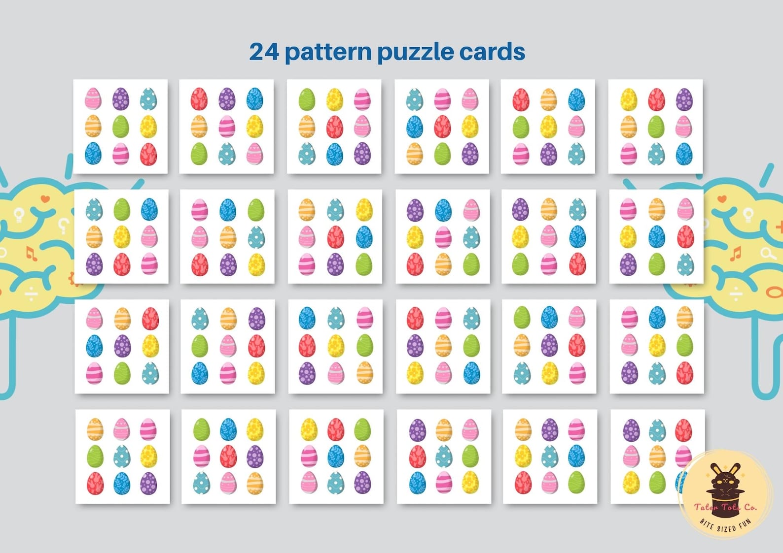 Easter Egg Matching and Memory Card Game - Brain and Attention Training ...