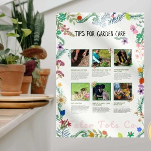 School Garden Rules for Kids Gardening With Photo Frames and Tropical ...