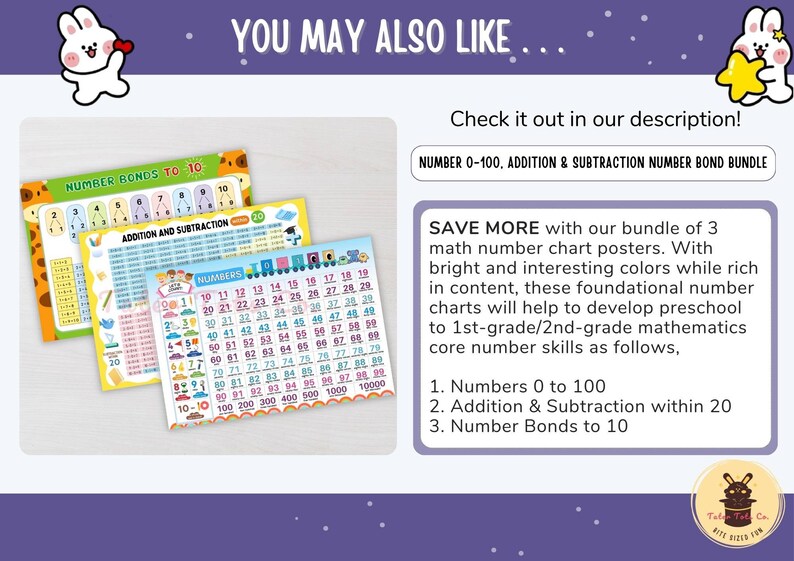 Number Bonds to 10 With Addition Chart Math Number Chart Flashcard ...