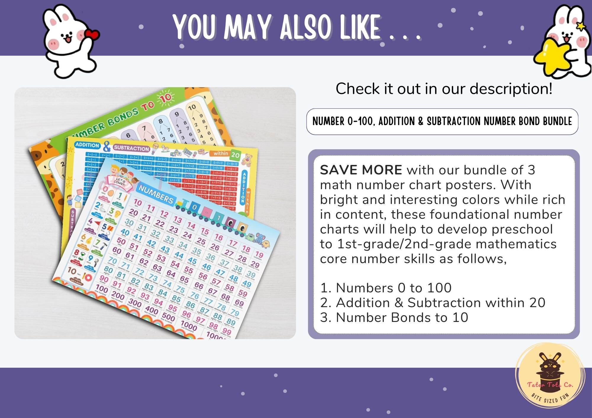 Number Bonds to 10 Chart: Preschool Math Flashcard (PDF Download) - Etsy