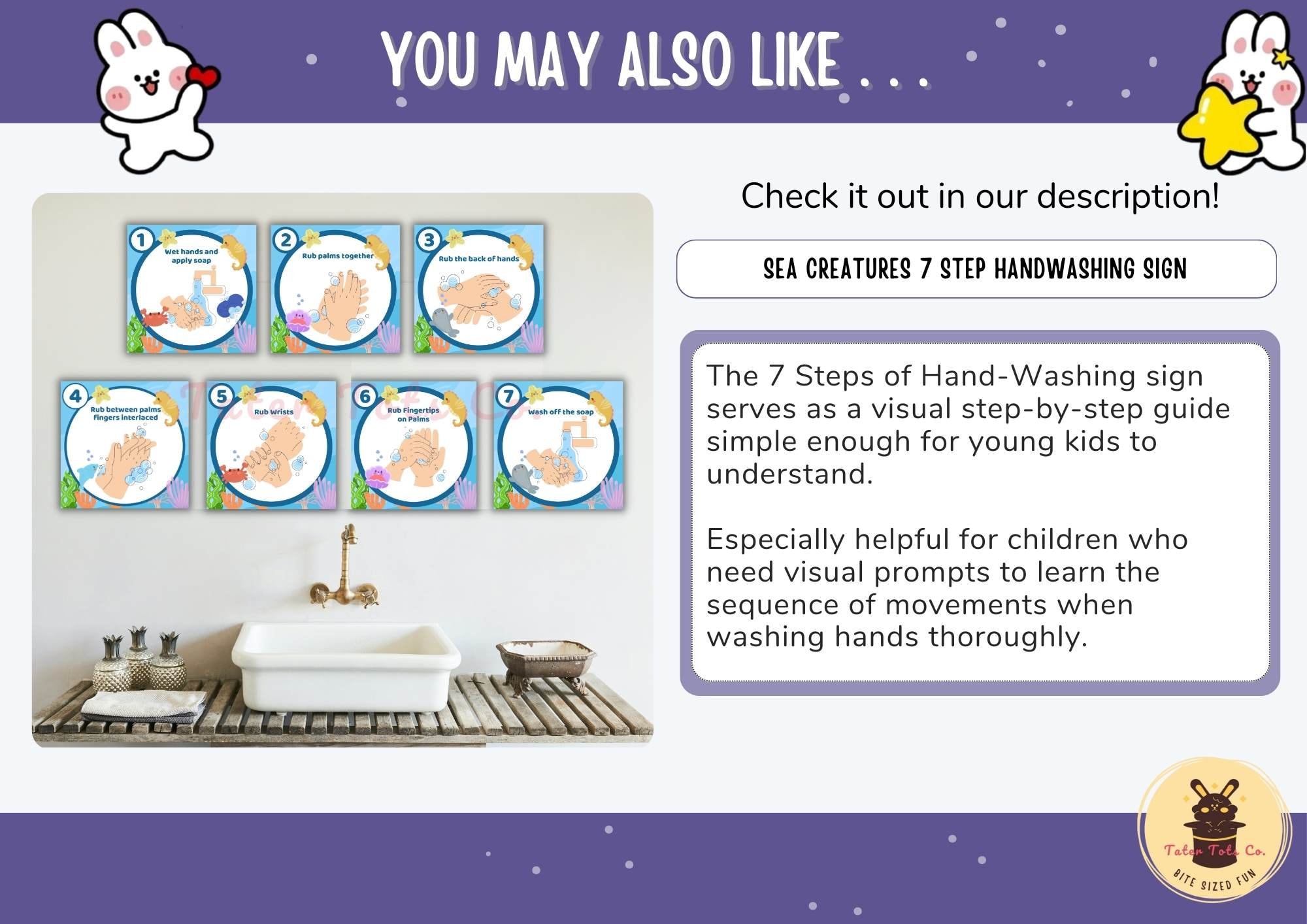 Tooth Brushing and Handwashing Guides Hygiene Poster Set Preschool ...