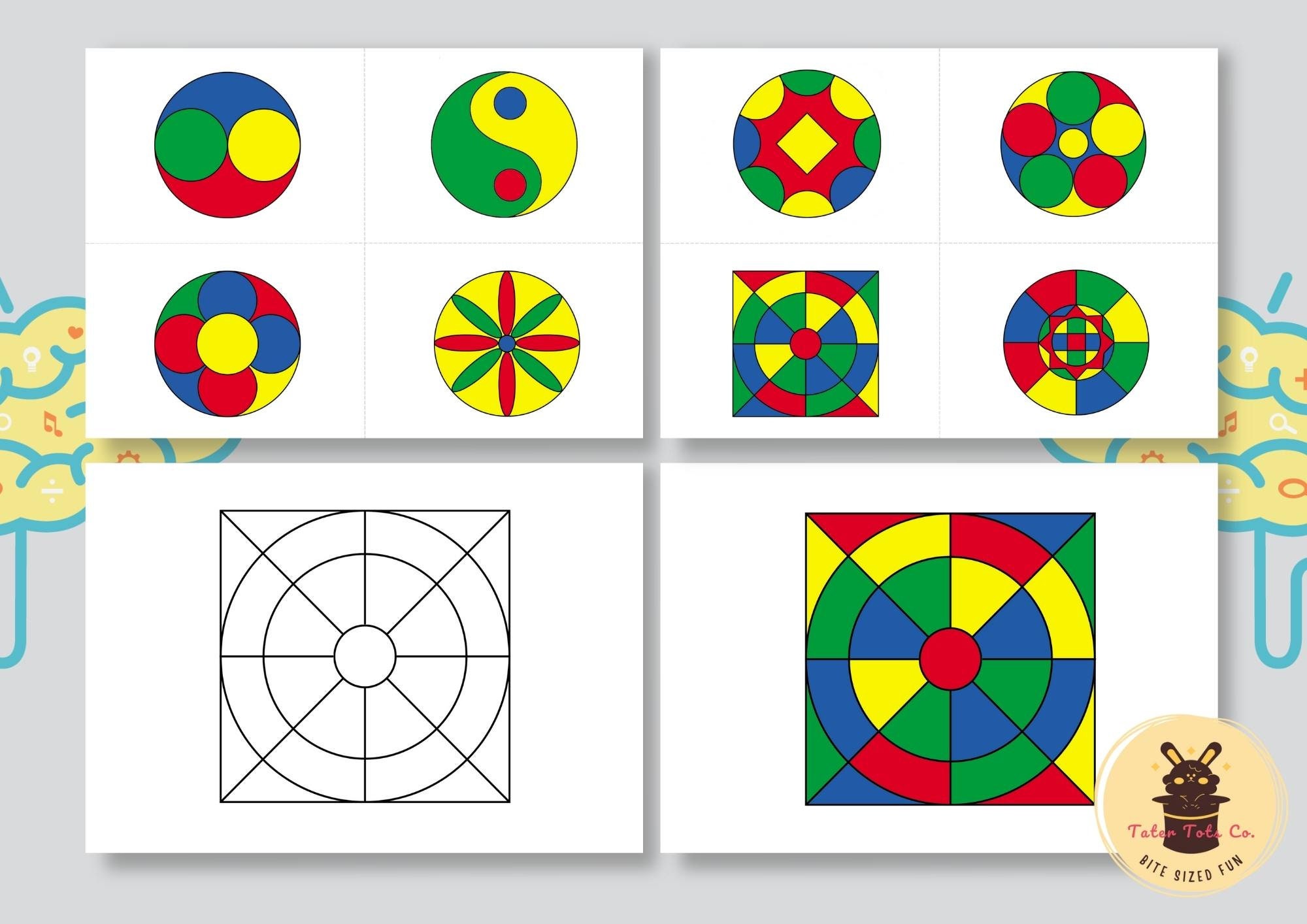 Printable Mandala Photographic Memory Card Game - Brain and Attention ...