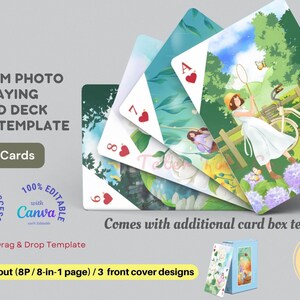 Custom Photo Playing Standard Deck Cards With Box Template and Easy ...