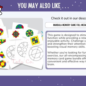 Printable Mandala Photographic Memory Card Game - Brain and Attention ...