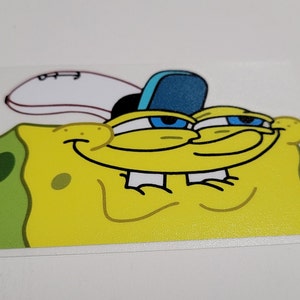 Spongebob Square Pants Meme Peeking Peek Window Laptop Vinyl - Etsy