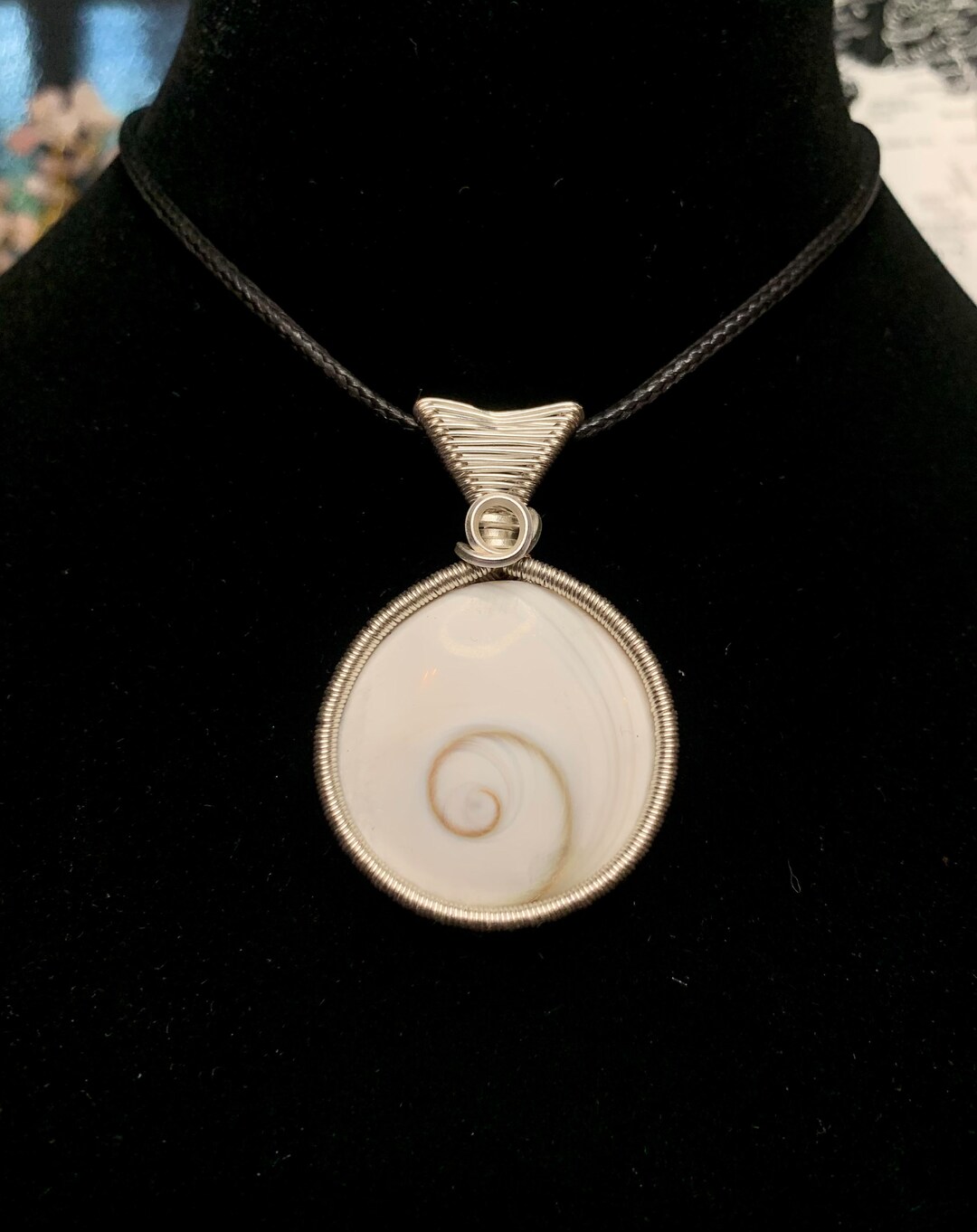 Extra Large 2 Shiva Eye Shell Fossil-evil Eye Wire Wrapped Pendant - Etsy
