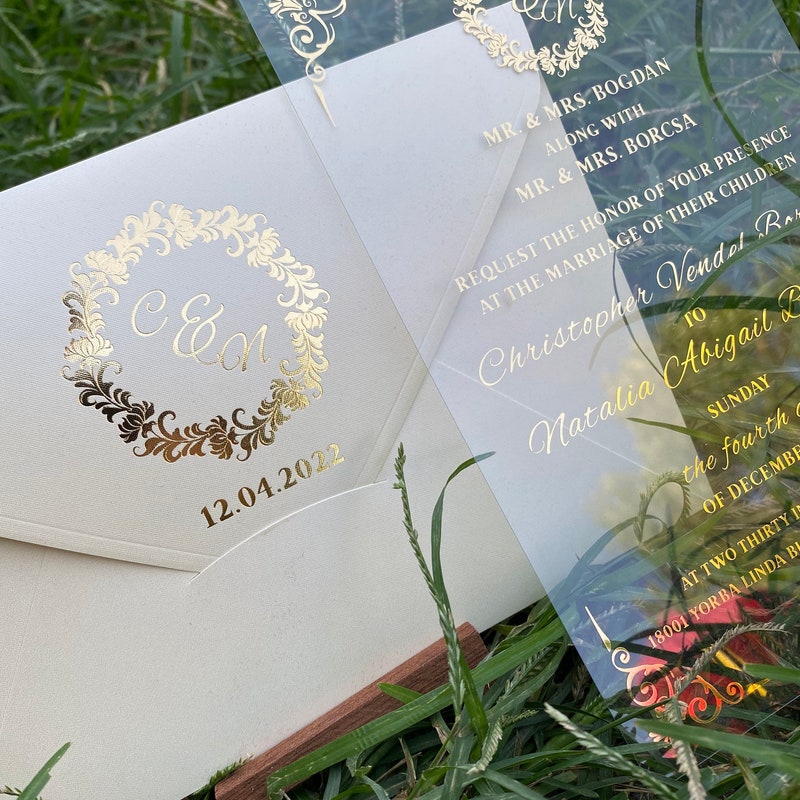 Transparent Wedding Invitation - Etsy
