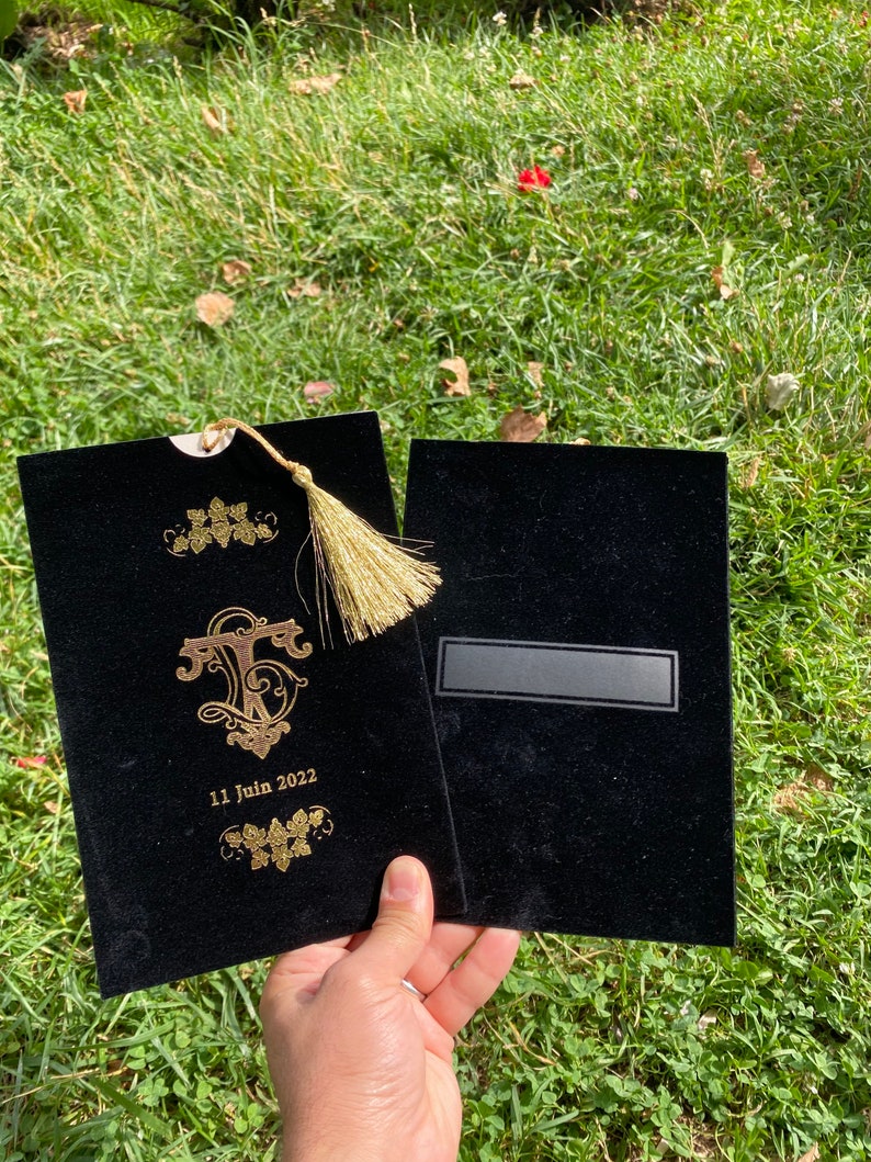 Black Velvet Envelope and Acrylic Wedding Invitation, Luxury Invitation ...