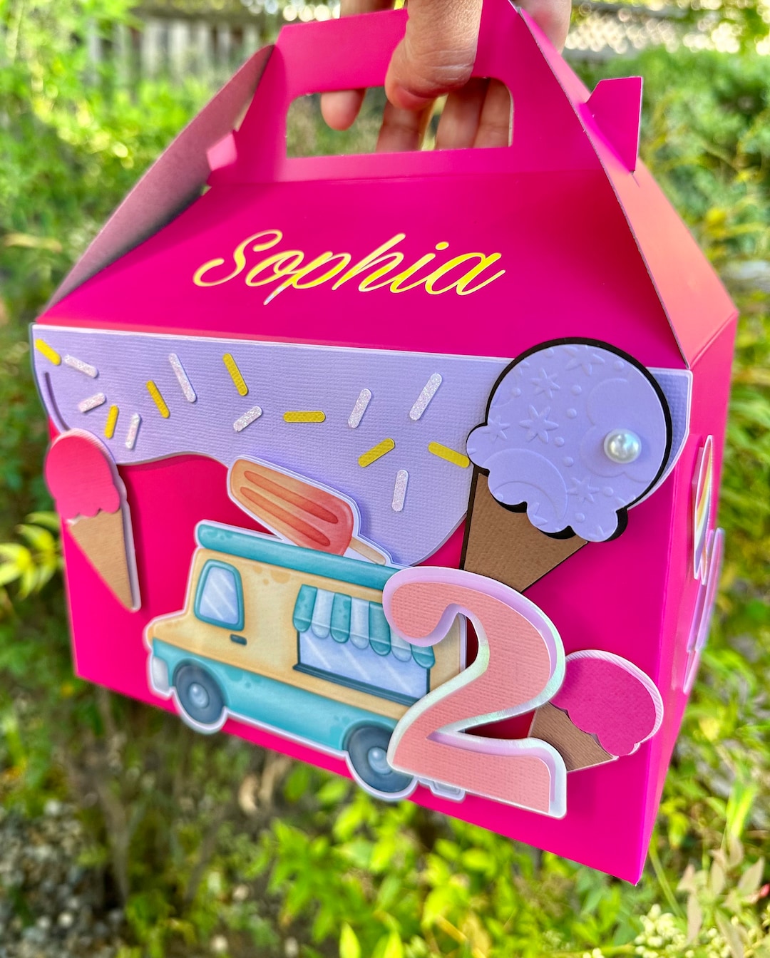 Ice Cream Ice Cream Truck Summer Party Goodie Box. 6 Boxes Personalized ...