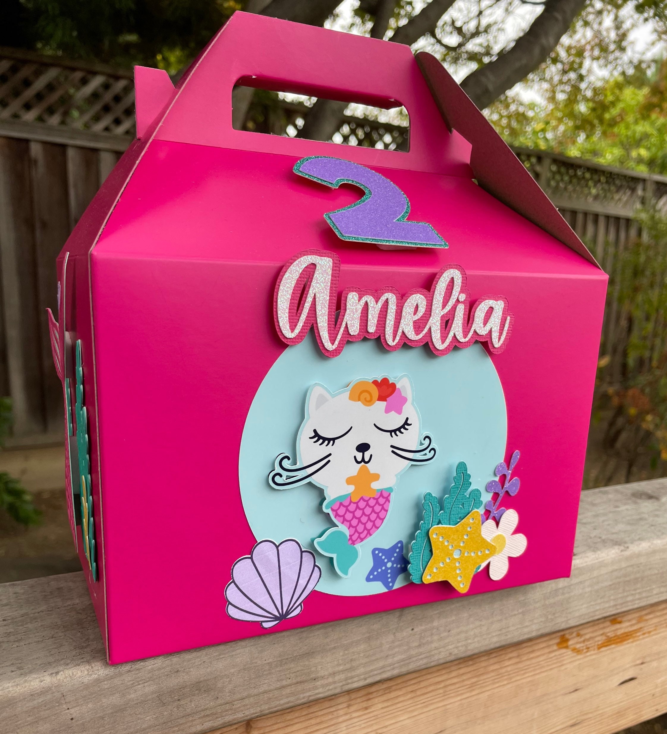 Mermaid Pink Cat Goodie Box Under the Sea. 6 Boxes - Etsy