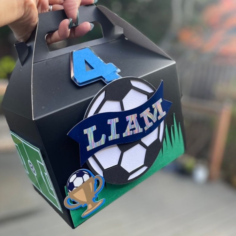 Soccer Personalized Favors Goodie Boxes for World Cup Birthday Party. 6 ...