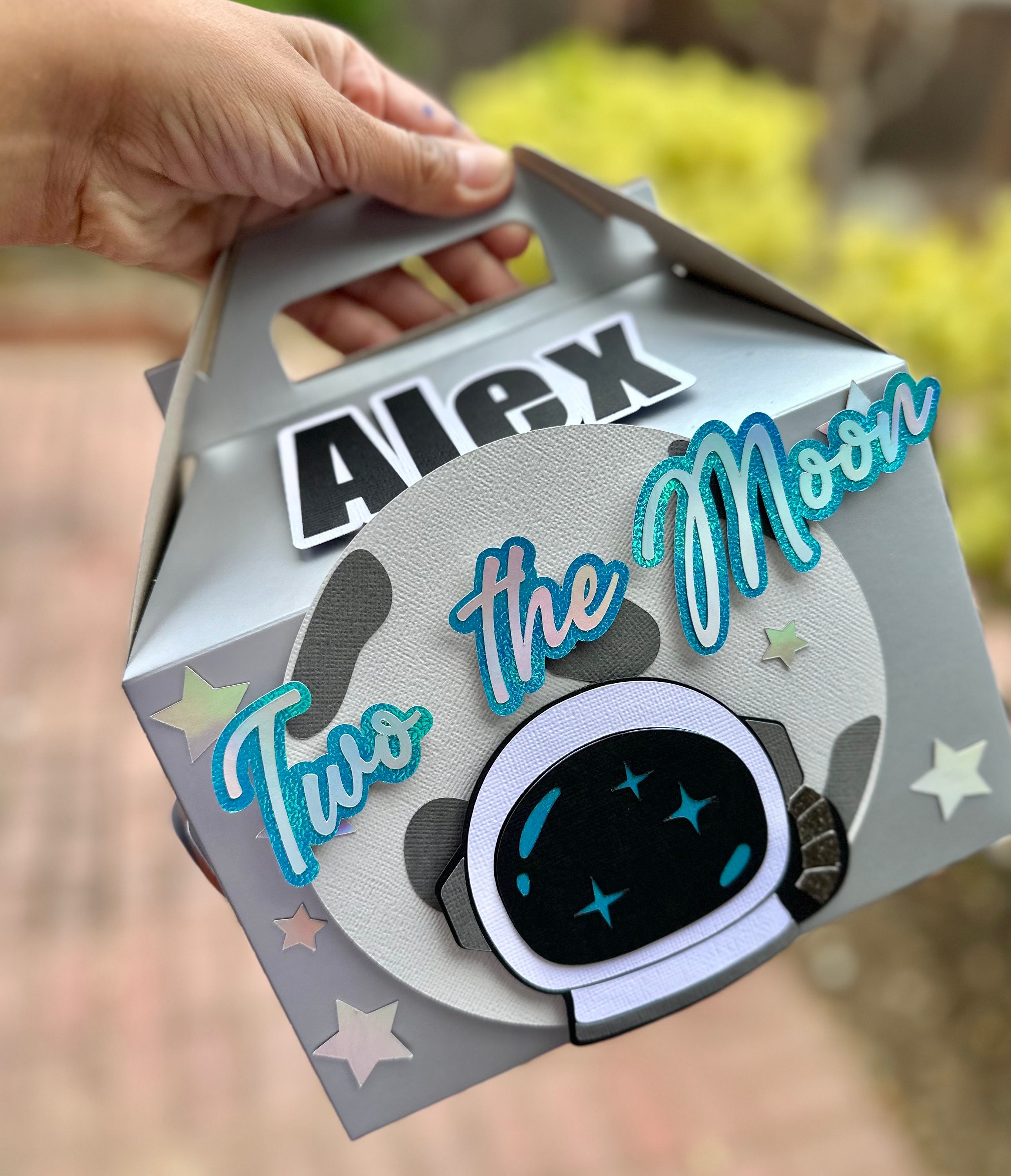 Astronaut on the Moon Space Planets Solar System 6 Party Favors. 8 X 4 ...