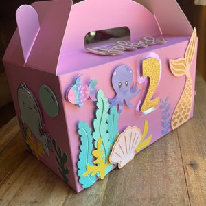 Mermaid Under the Sea Pink Personalized Birthday Party Favors Large ...
