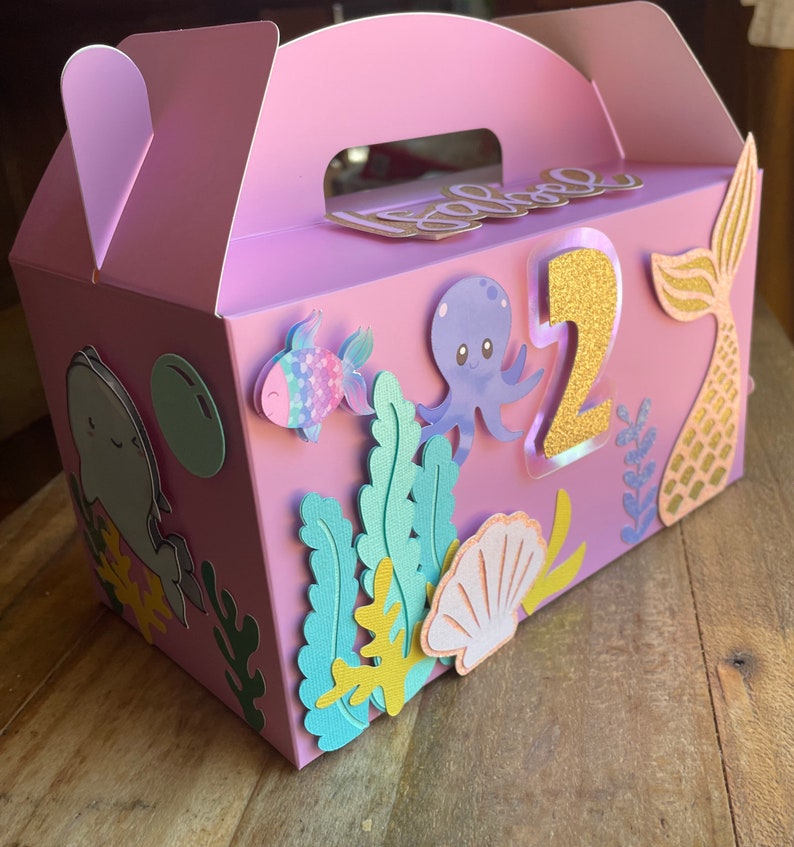 Mermaid Birthday Party Goodie Box: Personalized Under the Sea Favors ...