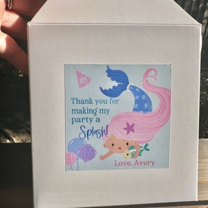 Mermaid Princess Under the Sea Personalized Name and Age Party Favor ...