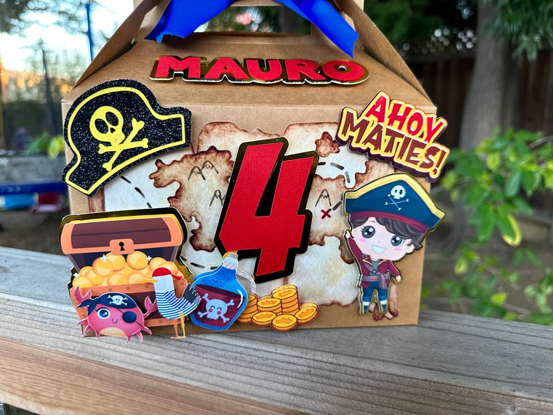 Personalized Pirate Goodie Boxes | Pirate Birthday Party Favors ...