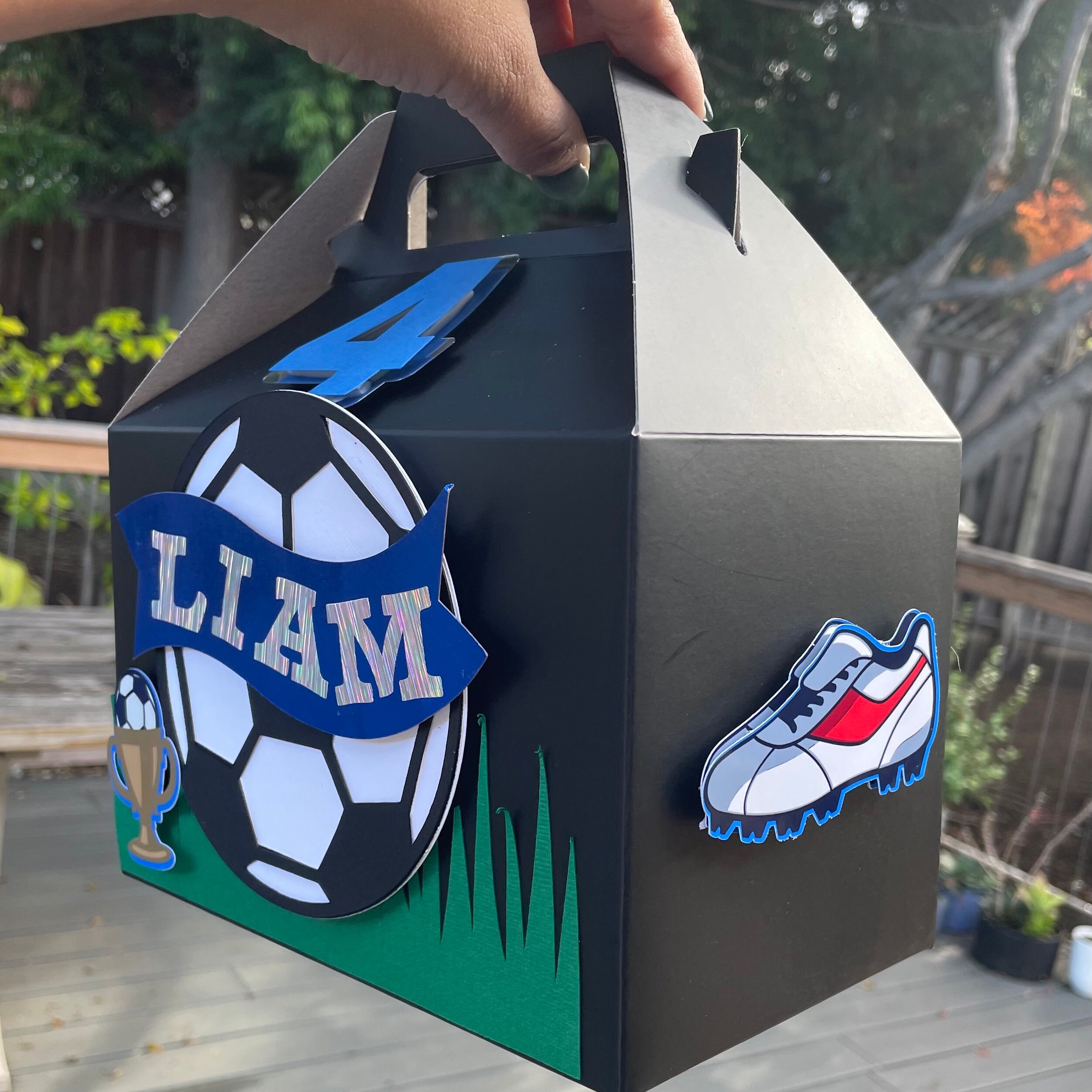 Soccer Personalized Favors Goodie Boxes for World Cup Birthday Party. 6 ...
