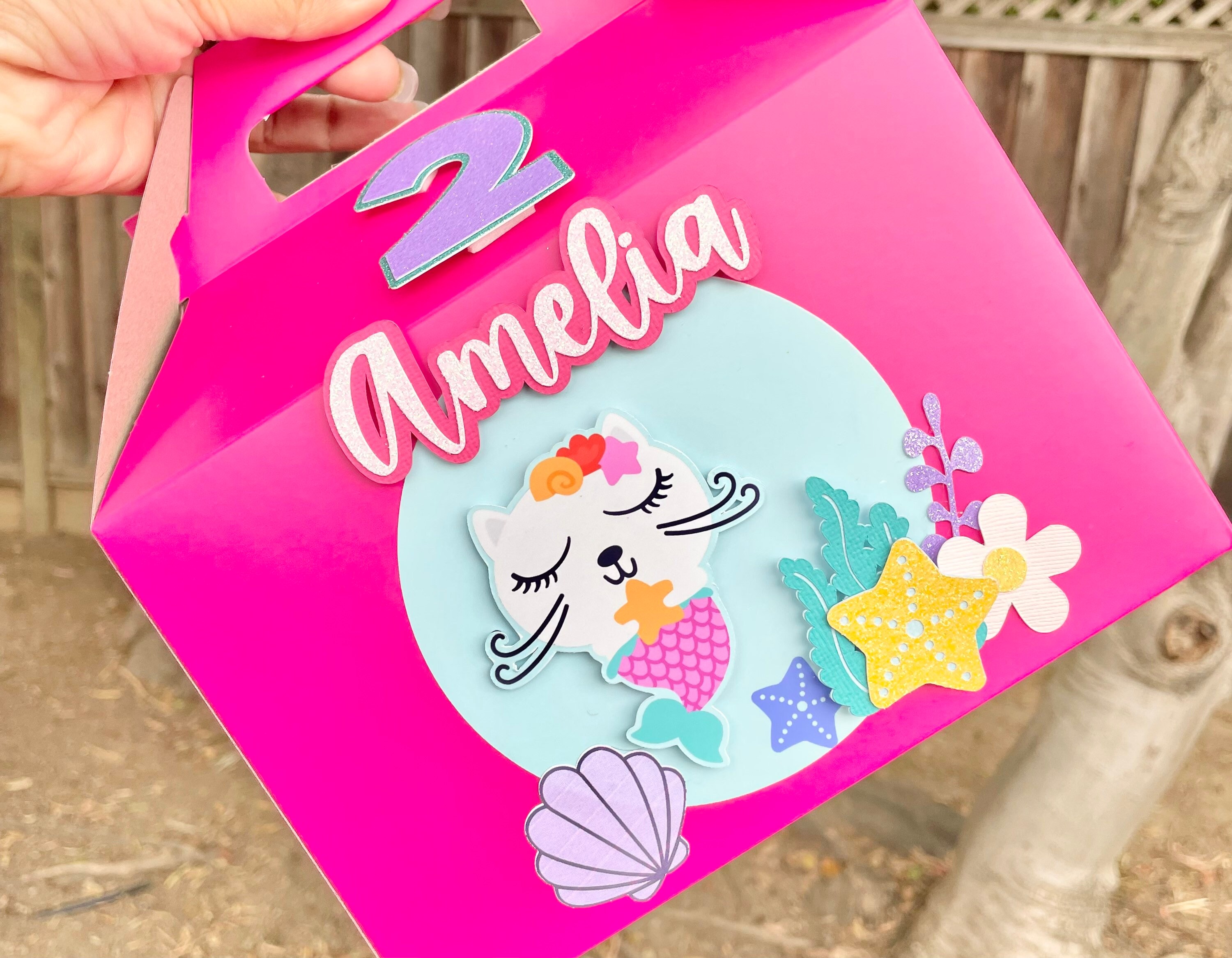 Mermaid Pink Cat Goodie Box Under the Sea. 6 Boxes - Etsy