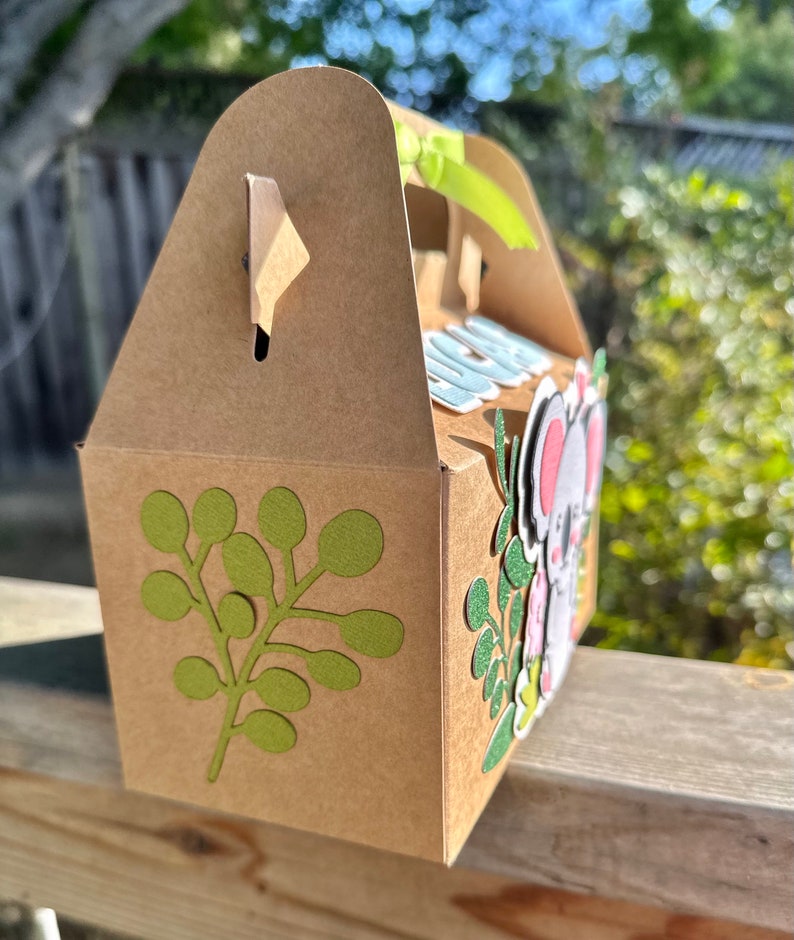 Personalized Koala Favor Box: Zoo Animal Birthday Party, Set of 6 ...