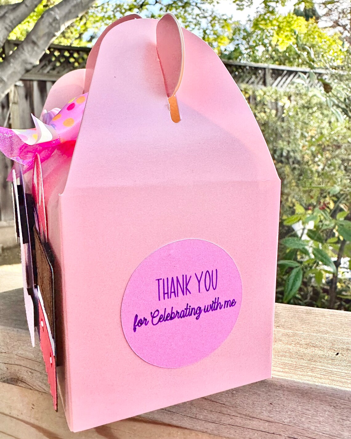 Personalized Candyland Goodie Box: Pink Donut Party Favor (6 Empty ...