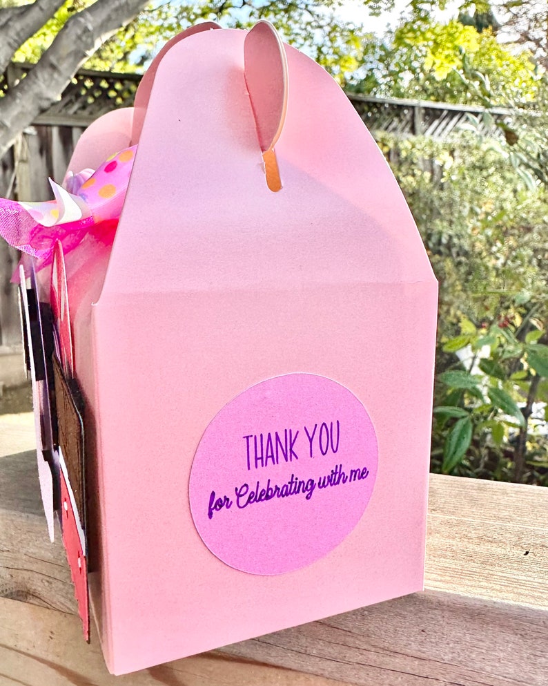 Personalized Candyland Goodie Box: Pink Donut Party Favor (6 Empty ...