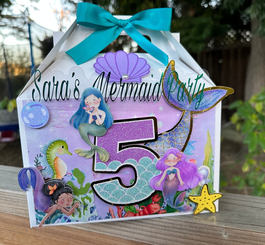 Mermaid Under the Sea Themed Party Personalized Party Favors Empty ...