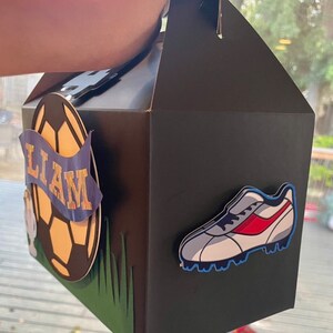 Soccer Personalized Favors Goodie Boxes for World Cup Birthday Party. 6 ...