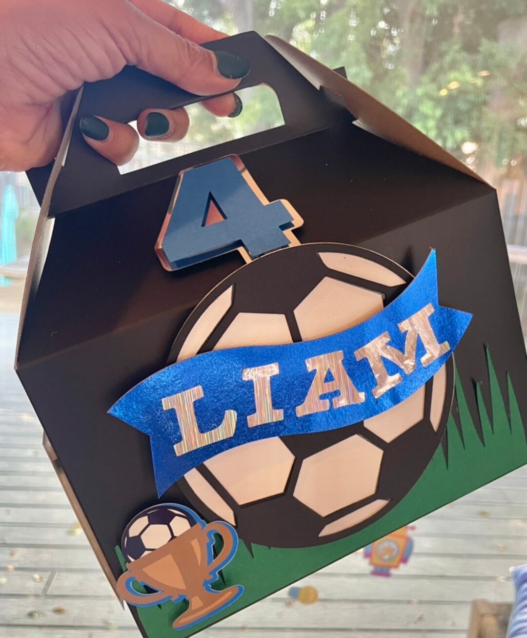 Soccer Personalized Favors Goodie Boxes for World Cup Birthday Party. 6 ...