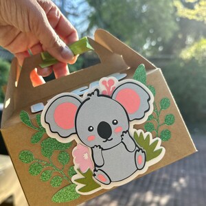 Personalized Koala Favor Box: Zoo Animal Birthday Party, Set of 6 ...