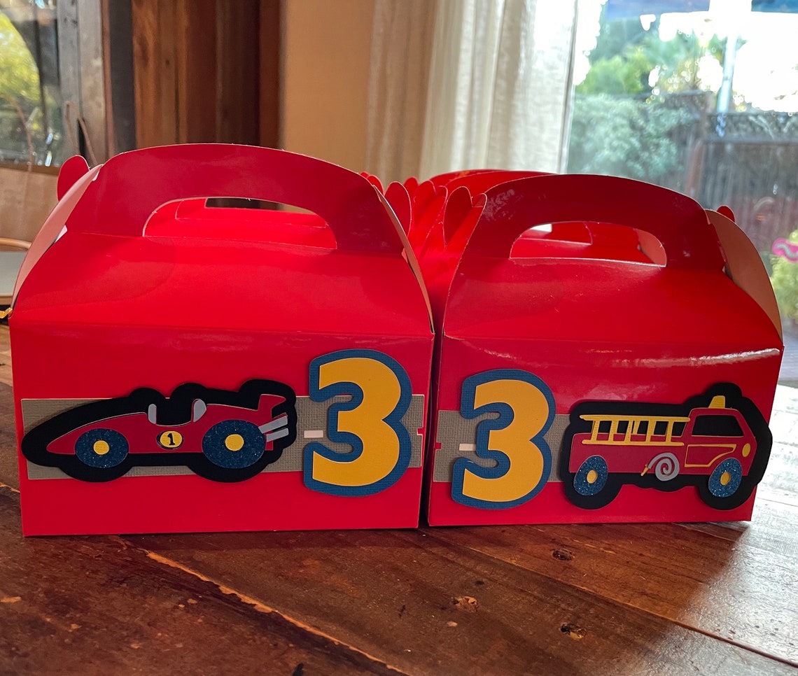 Handmade Birthday Party SIX Goodie Boxes. Personalized With - Etsy