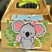 Personalized Koala Favor Box: Zoo Animal Birthday Party, Set of 6 ...