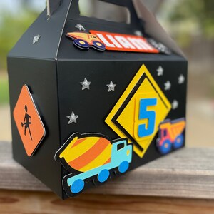 Construction Site Truck Party SIX Personalized Goodie Boxes . Gable ...