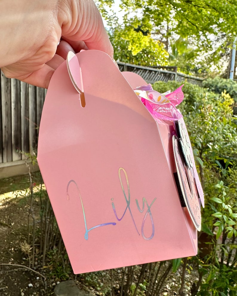 Personalized Candyland Goodie Box: Pink Donut Party Favor (6 Empty ...