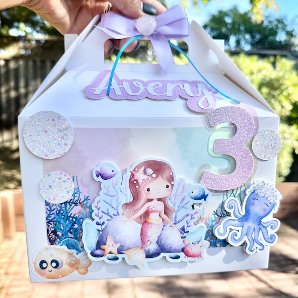 Mermaid Favor Box - Etsy