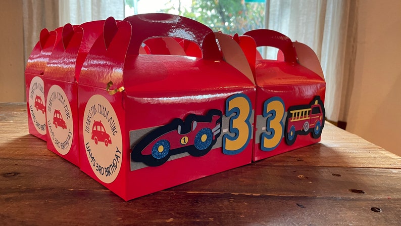 Handmade Birthday Party SIX Goodie Boxes. Personalized With - Etsy