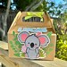 Personalized Koala Favor Box: Zoo Animal Birthday Party, Set of 6 ...