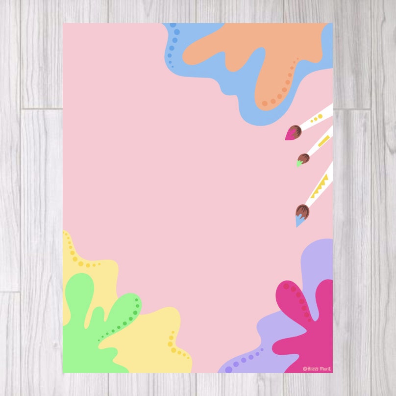 Artsy Pen Pal Kit Digital Download | Pen Pal Packet | Snail Mail | PDF ...