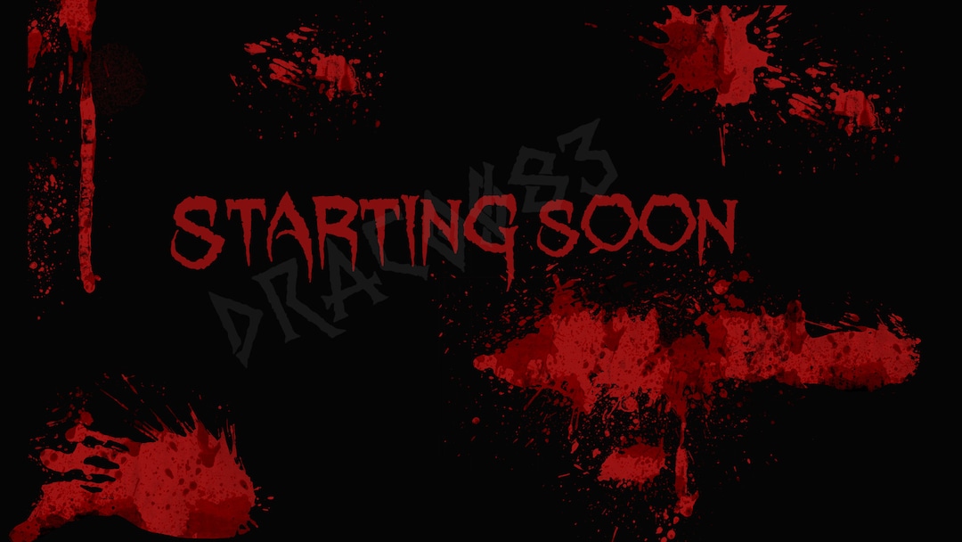 Blood Twitch Overlays Pack - Etsy