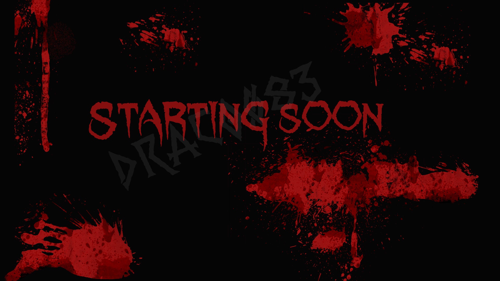 Blood Twitch Overlays Pack - Etsy